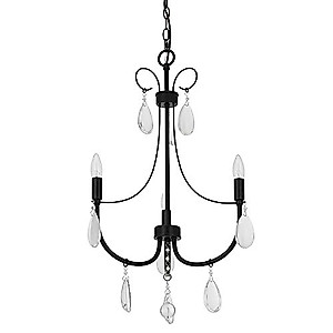 Amazon Brand – Ravenna Home Classic Light Chandelier, Bulbs Included, Adjustable 29.5-72"H, Dark Bronze