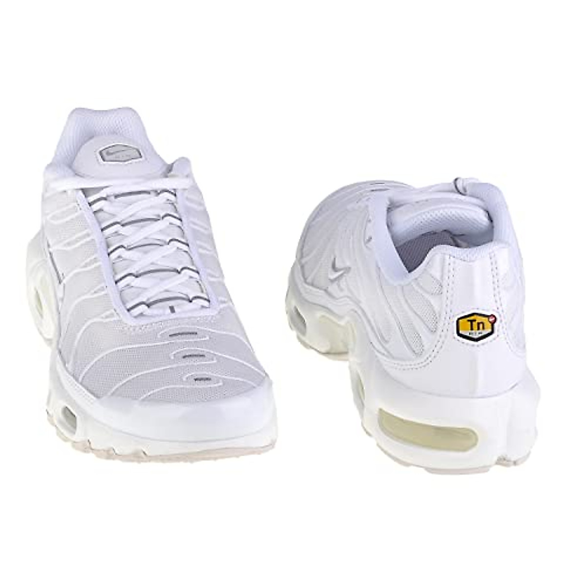 Nike Air Max Plus Womens Running Shoes, White/White-Pure Platinum, 9 M US