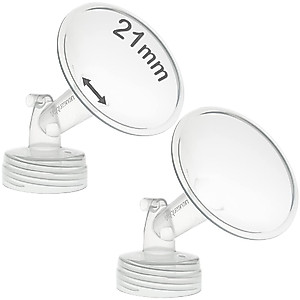Nenesupply 21mm Flanges 2pc Compatible with Spectra S1 S2 Synergy Gold Motif Luna Breastpumps Replacement to Spectra Pump Parts and Spectra Flange 21mm Replace S2 Parts and Accessories Clear