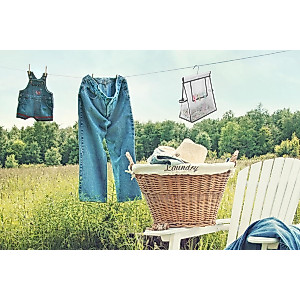 ALYER Clothpin Storage Bag with Hanger,Multipurpose Hanging Shower Basket Holder with a Large Opening (Gray Edge)