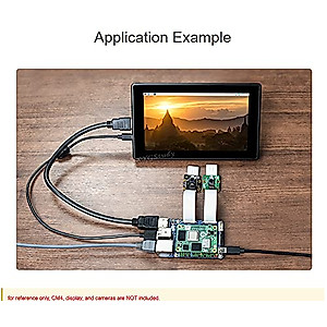 XYGStudy CM4-IO-BASE-B and USB HDMI Adapter, for Raspberry Pi Compute Module 4