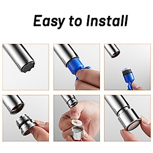 8 Pack Faucet Cache Aerator - 18.5 mm Water Saving Flow Limiter Set for Bathroom or Kitchen Replacement Parts - Sink Aerator Replacement Set, with Wrench Removal Tool(1.5GPM) (8 Pack)
