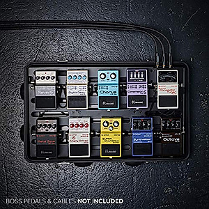 BOSS BCB-1000 Heavy Duty Suitcase-Style Guitar Effects Maximum Protection with Retractable Handle, Wheels and Removable Aluminium Pedal Board (BCB-1000X)