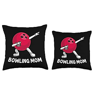 Best Lawn & Carpet Bowls Recreation Ball Designs Funny Bowling Gift for Mom Mother Bowler Game Lane Sport Throw Pillow, 16x16, Multicolor