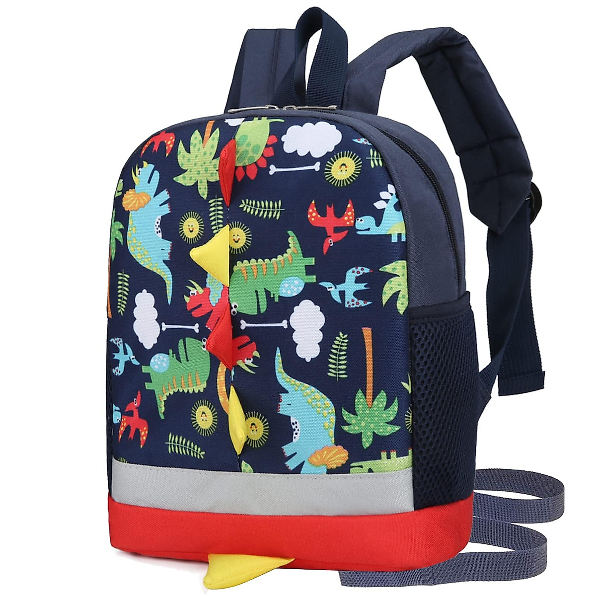 HWJIANFENG Kid Backpack Dinosaur Backpack Toddler Boy School Bag with Safety Rope Kindergarten Daycare Book Bag