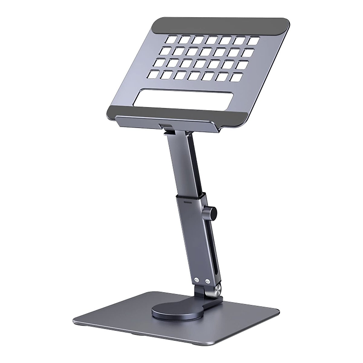 GuaziV Aluminum Tablet Stand, 360°Rotating Base Folding iPad Desk Stand, Adjustable Tablet Stand for iPad Air 4/Mini, iPad 10.2/9.7, Kindle, E-Reader, Fire and 4.7"-13.5" Cell Phone & Tablets