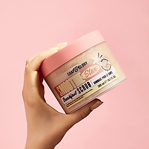 Soap & Glory Smoothie Star Exfoliating Breakfast Body Scrub - Buff & Smooth - Almond & Caramel Scented Body Polish - Brightening Scrub with Honey Extract + Sweet Almond Oil (300ml)