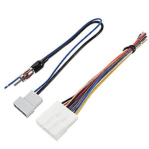 RED WOLF Car Radio Stereo Wire Harness with Antenna Adapter Cable Connector for Select 2007-2013 Nissan Subaru Infiniti Murano