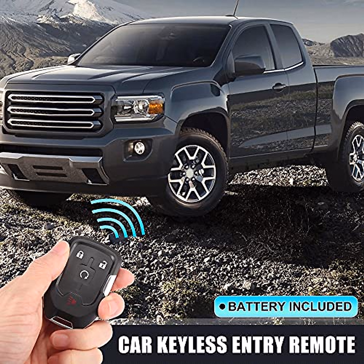 X AUTOHAUX HYQ1AA 315MHz Replacement Keyless Entry Remote Car Key Fob for GMC Terrain 2018 2019 2020 2021 2022 13584512 4 Key Button