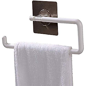 AFLHYJK Towel Rack- Kitchen Over Cabinet Strong Steel Double Towel Bar Rack - Hang on Inside or Outside of Doors - Storage and Organization for Hand