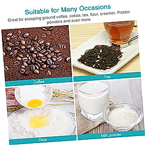 HONMEET 12pcs Grinder Cleaning Brush Milk Powder Spoon Coffee Beans Espresso Cleaning Spoon Brush Coffee Measuring Tea Measuring Spoon Espresso Machine Cleaning Brush Tea Spoon White Pp