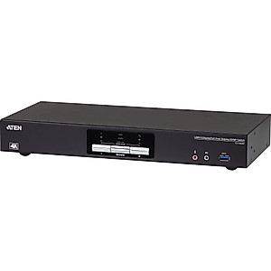ATEN 2 Port 4K DisplayPort KVM Switch 2 Monitors 2 Computers Dual Monitor KVM Switch, Share USB Peripherals, Independent KVM, USB, and Audio Switching CS1942DP
