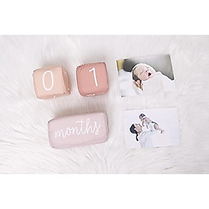 Little Pear Plush Milestone Blocks, Baby Month Plush Blocks, New and Expecting Moms Gift, Baby Age Milestone Keepsakes, Newborn Photo Props