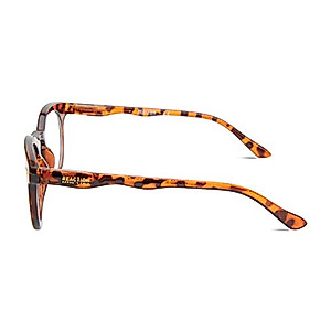 Kenneth Cole REACTION KC1500-B Round Blue Light Blocking Eyewear Frames, Dark Havana, 45mm