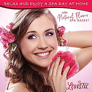 Home Spa Gift Bath and Body Basket for Women, Christmas Birthday Gift, Peony & Geranium Home Spa Kit, Bath Gift Set-Shower Gel-Bubble Bath-Body Lotion-Bath Bombs-Bath Salt-Message Oil-Puff