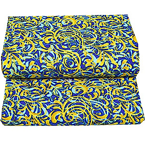 African Fabric 6 Yards BintaRealwax 100% Polyester Ankara Fabric for Party Dress 6440