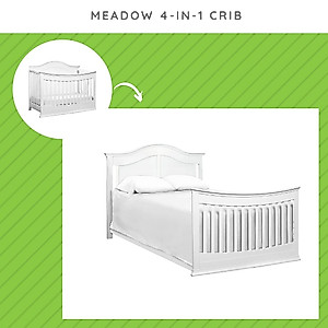 CC KITS Full Size Conversion Kit Bed Rails for Davinci Meadow 4-in-1 Crib (White)