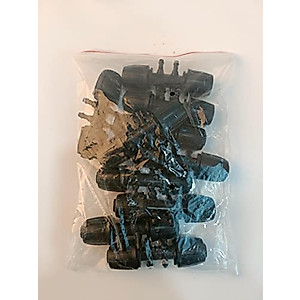 Kalolary 10PCS Barbed Tee 1/2 inch to 1/4 inch Irrigation Tube Anti-Drop Premiun Quality Fitting (fits 13mm ID/ 4mm ID), 16mm PE Pipe Lock Female Connector to 47 Pipe Variable Diameter Six-Way Adapter