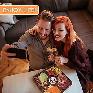 CG Home Heat-Treated Wooden Beech Large Cheese Board, Large Charcuterie Board Platter Unique Housewarming & Bridal Shower Gift Serving Solid Tray Sturdy & Durable