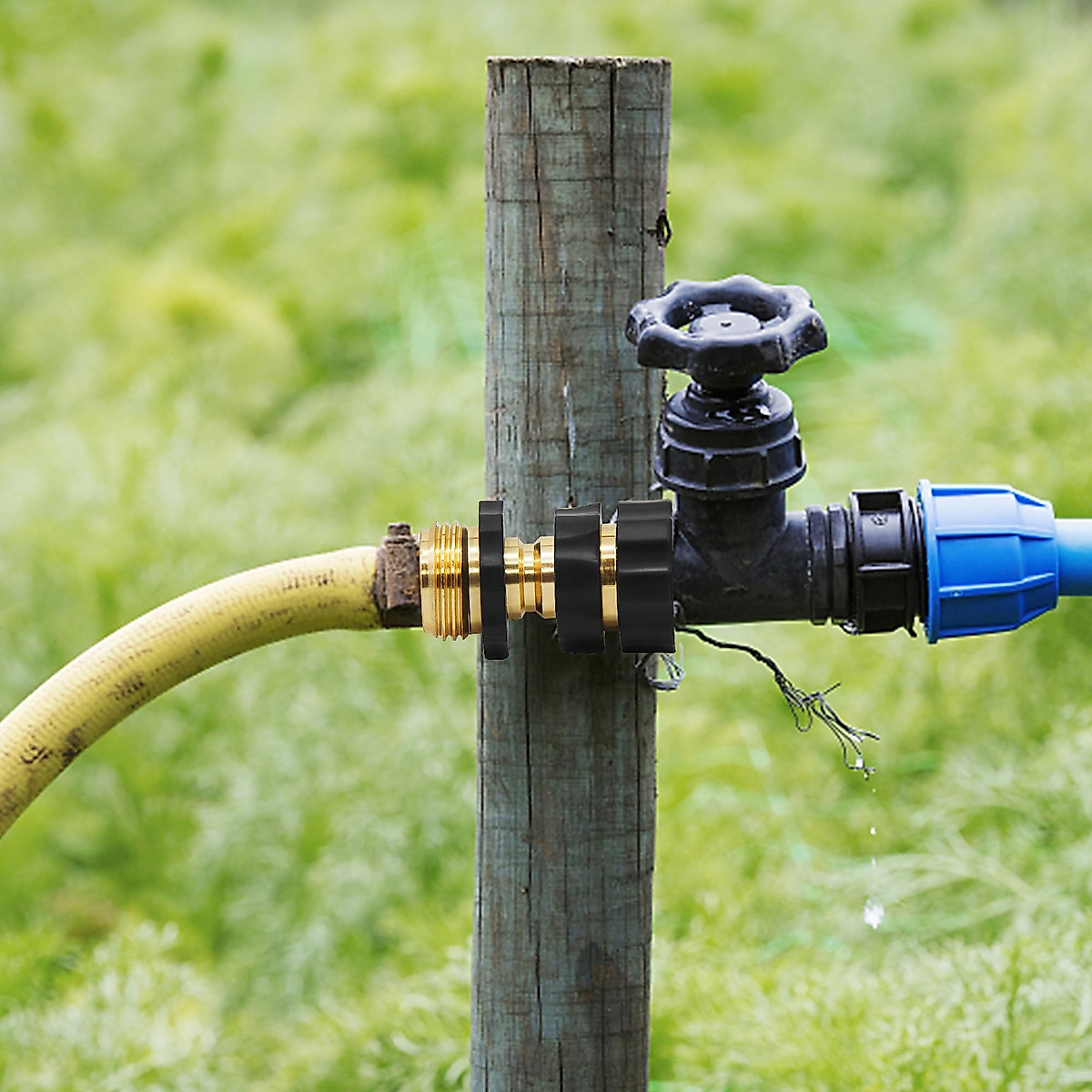 Lifynste 3/4 Inch Garden Hose Quick Connector Fittings, Easy Connector Fitting, Male and Female Set, (6)