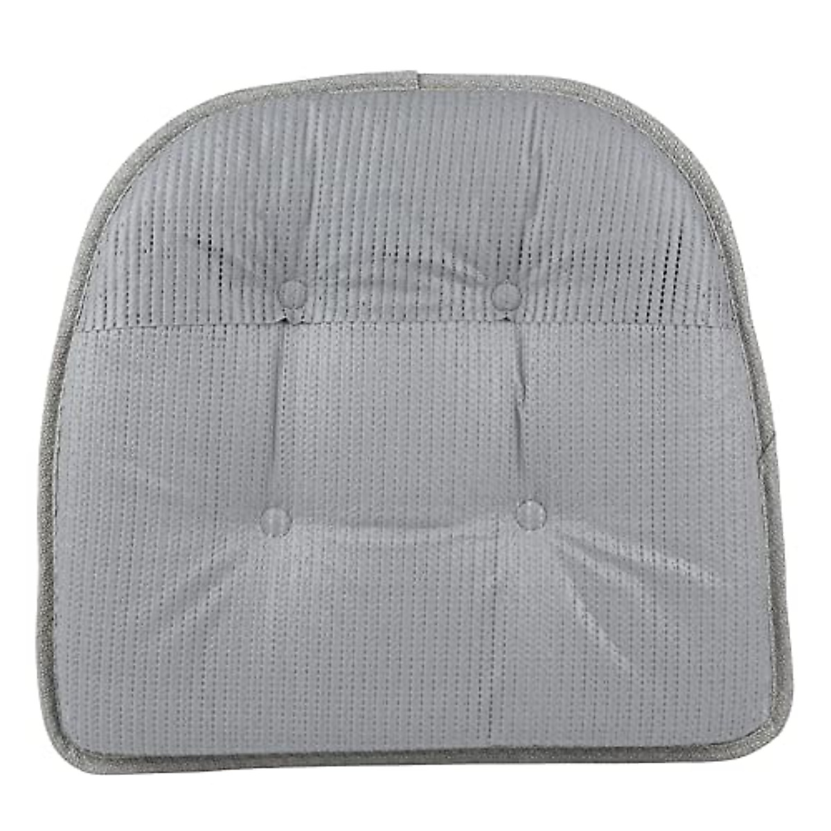 Klear Vu Omega Non-Slip Universal Chair Cushions for Dining Room, Kitchen and Office Use, U-Shaped Skid-Proof Seat Pad, 15x16 Inches, 4 Pack, 06 Gray