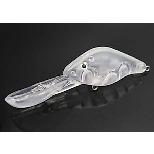 New 10PCS Unpainted Fishing Blanks Crankbait 9.7cm 11g topwater Artificial Bait Fishing Lures Blank Minnowbait Hard unpainted Artificial Bait Bodies DIY Fishing Tackle Spoons with Free Eye