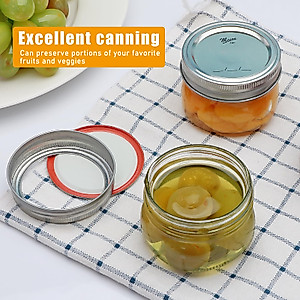 COMUDOT 40 Pack Mason Jars, 4 oz Food Storage Jars with Split-Type Metal lids, Glass Canning Jars for Jams, Overnight Oats, Candies, Honeys, Snacks,DIY Projects,Wedding/Party/Shower Favors