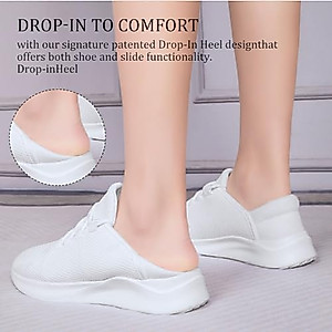 HIIGYL Womens Running Shoes Lightweight Breathable Walking Sneakers Athletic Workout Gym Tennis Shoes White Size 8.5