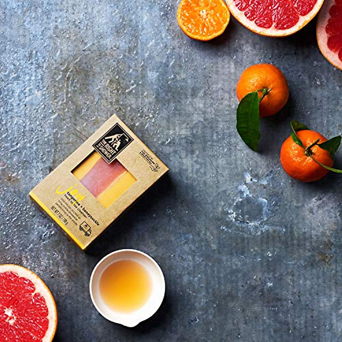 The Right to Shower Joy Shampoo Bar Bar Soap Tangerine and Honeysuckle Vegan oz, tangerine,honeysuckle, 7 Ounce