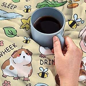 Cute Guinea Pig Blanket Gifts for Kids,Funny Guinea Pigs Daily Print Throw,Soft Flannel Plush Quilt for Bed Sofa Couch Chair Room Decoration 50 in x 40 in Small for Child