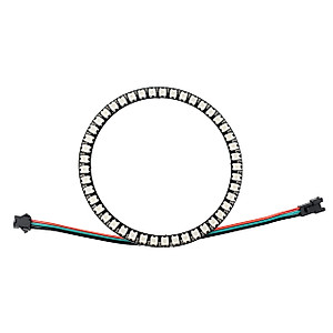 DIYmall 45 RGB LED Rings 45 X WS2812B 5050 Full Color with Integrated Drivers 45 Bits forArduino Raspberry Pi ESP8266 Nodemcu DC5V