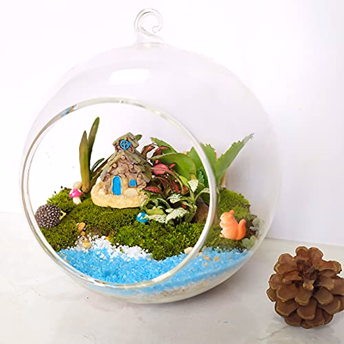 BEZALEL Miniature Fairy Garden Supplies Kit - Fairy Garden Miniatures with Miniature Animals Houses, Bridge for Yard Bonsai, Micro Landscape - Mini Fairy Garden Accessories Outdoor Decor