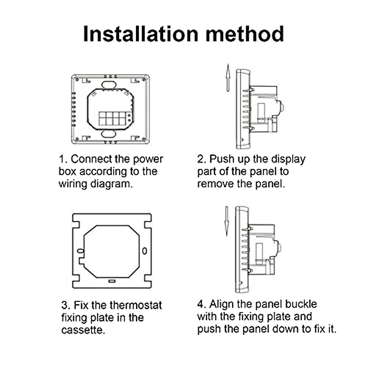Smart Thermostat, 86 Type Concealed Wifi APP Voice Control Temperature Controller Silver Electric Heating Programmable Temperature Controller 95‑240V for Home Hotel