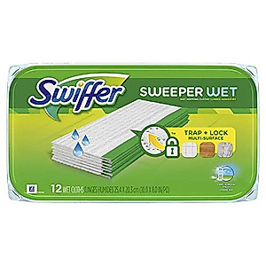 Swiffer Sweeper Wet Mopping Pad Refills for Floor Mop Open Window Fresh Scent 12 Count - 1 Pack