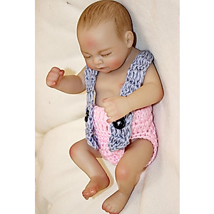 Wamdoll Miniature 10" Truly Real Beautiful Dreamer Newborn Baby Dolls Silicone Vinyl Full Body Waterproof for Girl