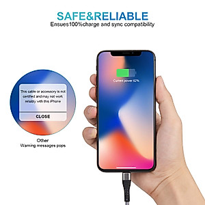 4Pack【Apple MFi Certified 】 iPhone Charger Cord, Lightning Cable 6 ft，iPhone Charger 6 ft, iPhone Charger Cable for iPhone 13/12/11/11Pro/11Max/ X/XS/XR/XS Max/8/7/6/5S/SE/iPad Mini，More