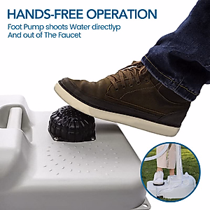 ZHIHUITONG Outdoor Garden Camping Hand Sink with Portable Toilet, Removable Hand Washing Basin Sanitary Ware for RV/Kitchen/Indoor (hand sink with tank)