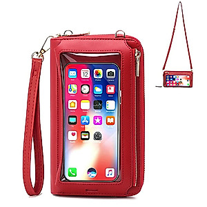 Touch Screen phone bag Purse crossbody bags wallets for women RFID Blocking Clutch bag Wrist bag handbag with Shoulder Strap Wristband