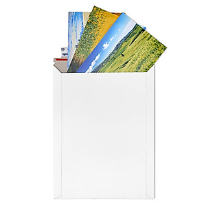 ValBox 9x11.5 Self Seal Photo Document Mailers 25 Pack Stay Flat White Cardboard Envelopes, 9.25 x 11.75 Inches
