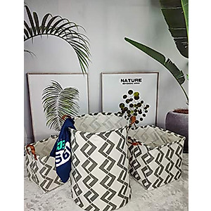 ASKETAM Fabric Laundry Basket Canvas Laundry Hamper for Dirty Clothes Toy Organizer Kid Nursery Room Decor Basket(Double seven)