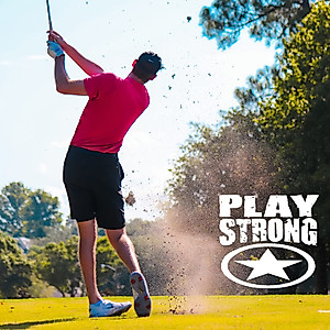 Play Strong Golf Beast Birthday Card 1-Pack (5x7) Golf Sports Birthday Cards Greeting Cards - Awesome for Golfers, Coaches and Fans Birthdays, Gifts and Parties!