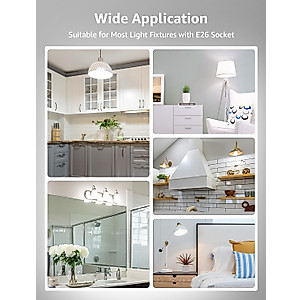 Lepro Dimmable LED Light Bulbs 100 Watt Equivalent, 14W 1500LM Daylight White 5000K, A19 E26 Standard Medium Base, UL FCC Listed, 15000 Hour Lifetime, 6 Pcs