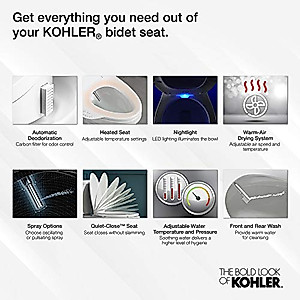 Kohler 4108-0 Bidet Seat, one-size, White