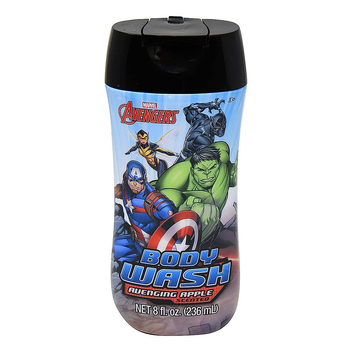 Marvel Avengers Bathroom Bundle ~ 5 Pc Avengers Bath Accessories Set Including Body Wash, Tote Bag, Toothbrush, Stickers, and More! (Avengers Bathroom Decor)