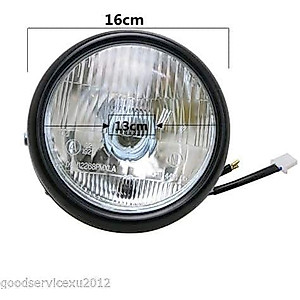 6.4" 12V 35W Old School Grille Retro Motorcycle ATV Side Mounting LED Headlight