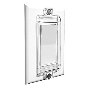 Magnetic Light Switch Guards, ILIVABLE Light Switch and Outlet Cover for Flat Modern Switches, Not Child Proof (Clear, 2 Pack)