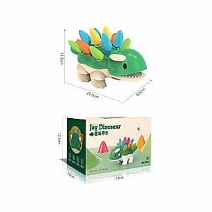 CORNICIONE Dinosaur Plugging Toy,Exercise Hand Eye Coordination,Early Development Activity for Kids
