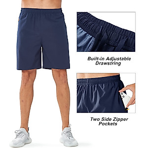 NORTHYARD Men's Athletic Running Shorts Quick Dry Workout Shorts Lightweight Sports Gym Basketball Shorts Hiking Exercise Navy-7 inches XL