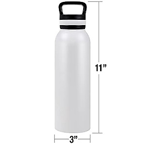 Scooby Doo! OFFICIAL Burst 24 oz Insulated Canteen Water Bottle, Leak Resistant, Vacuum Insulated Stainless Steel with Loop Cap, White