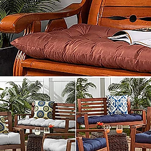KRIDDR Thick Garden Bench Cushion 2 3 Seater Rectangle Chair Cushion 80/100/120cm Bench Cushions for Indoor Outdoor Chaise Lounge Swing